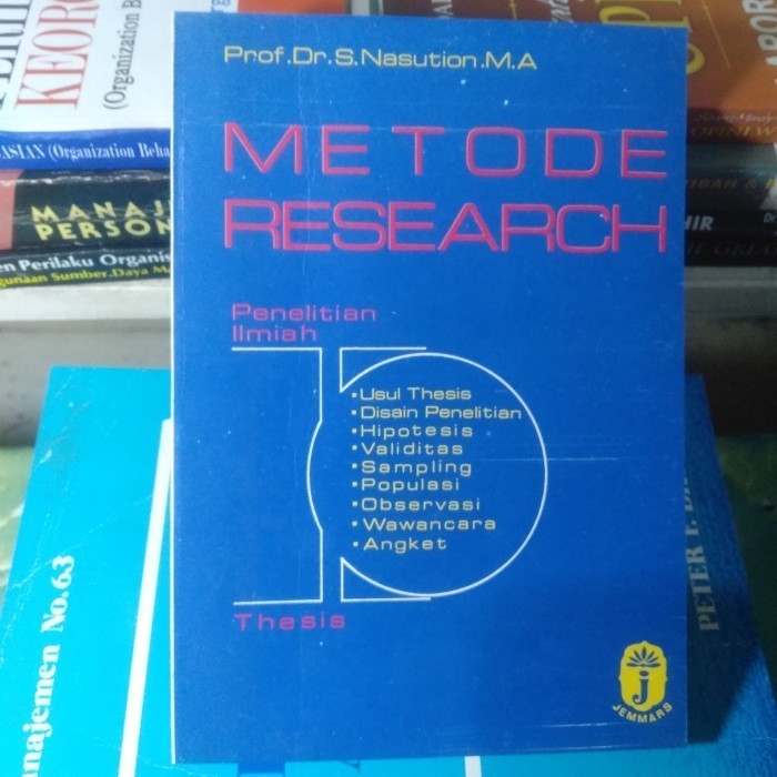 Jual Buku Metode Research : Penelitian Ilmiah - S Nasution ( original ...