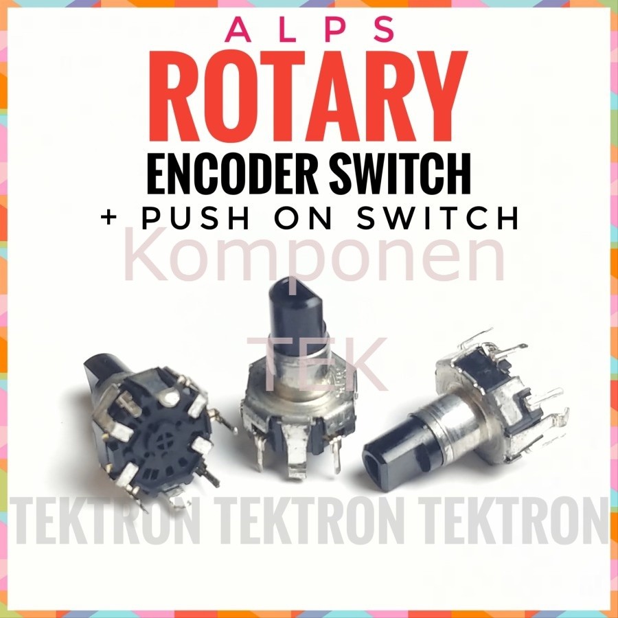 Jual ALPS Rotary Encoder Switch plus Push On Button 24 klik Rotari Sw ...