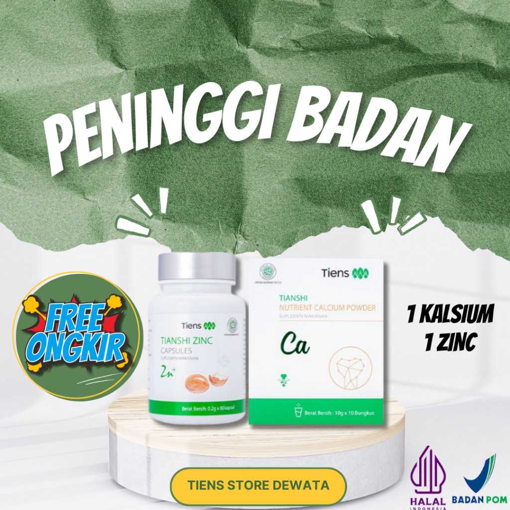 Jual TIENS Peninggi Badan Original Anak & Dewasa - Zinc Kapsul dan Susu ...