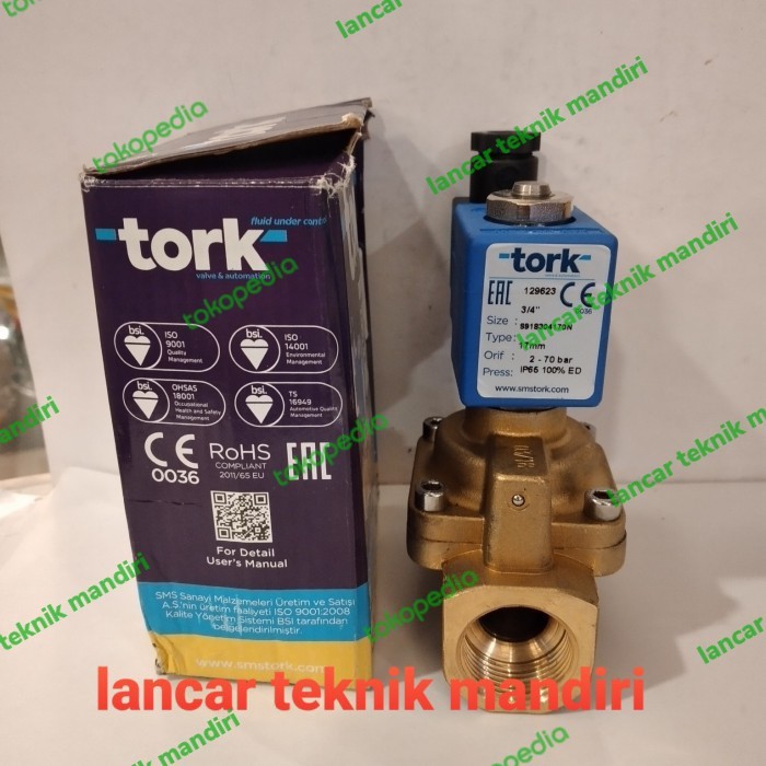 Jual SOLENOID VALVE TORK 3/4" NC 70 bar | Shopee Indonesia