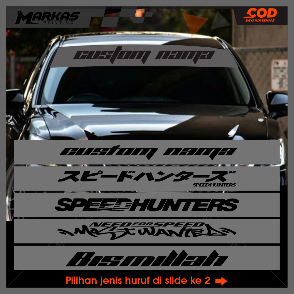 Jual Stiker Kaca Mobil Depan (Bisa Costum dan Request ) sticker variasi ...