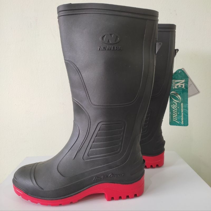 Jual NE Boots Sepatu Boot New Era Hitam Merah APD Konstruksi Proyek dan ...