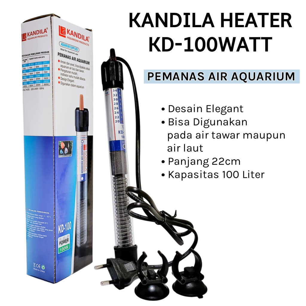 Jual Kandila Heater KD-100WATT Glass Heater Kaca Alat Pemanas Air ...