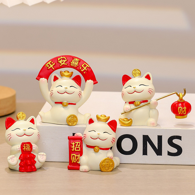 Jual Lucky Cat White Pajangan Ornamen Imlek Kucing Hoki Keberuntungan ...