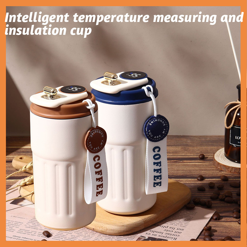 Jual Vacuum Insulated Japan Style 450ML HN-316 / Tumbler Minum Kopi Aesthetic Smart LED 450ml ...