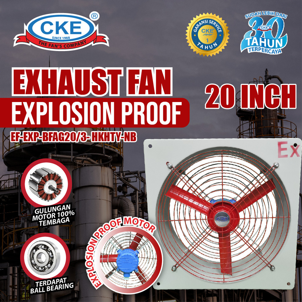 Jual Exhaust Fan Explosion Proof 20 Inch 380V Kipas Blower Hexos ...