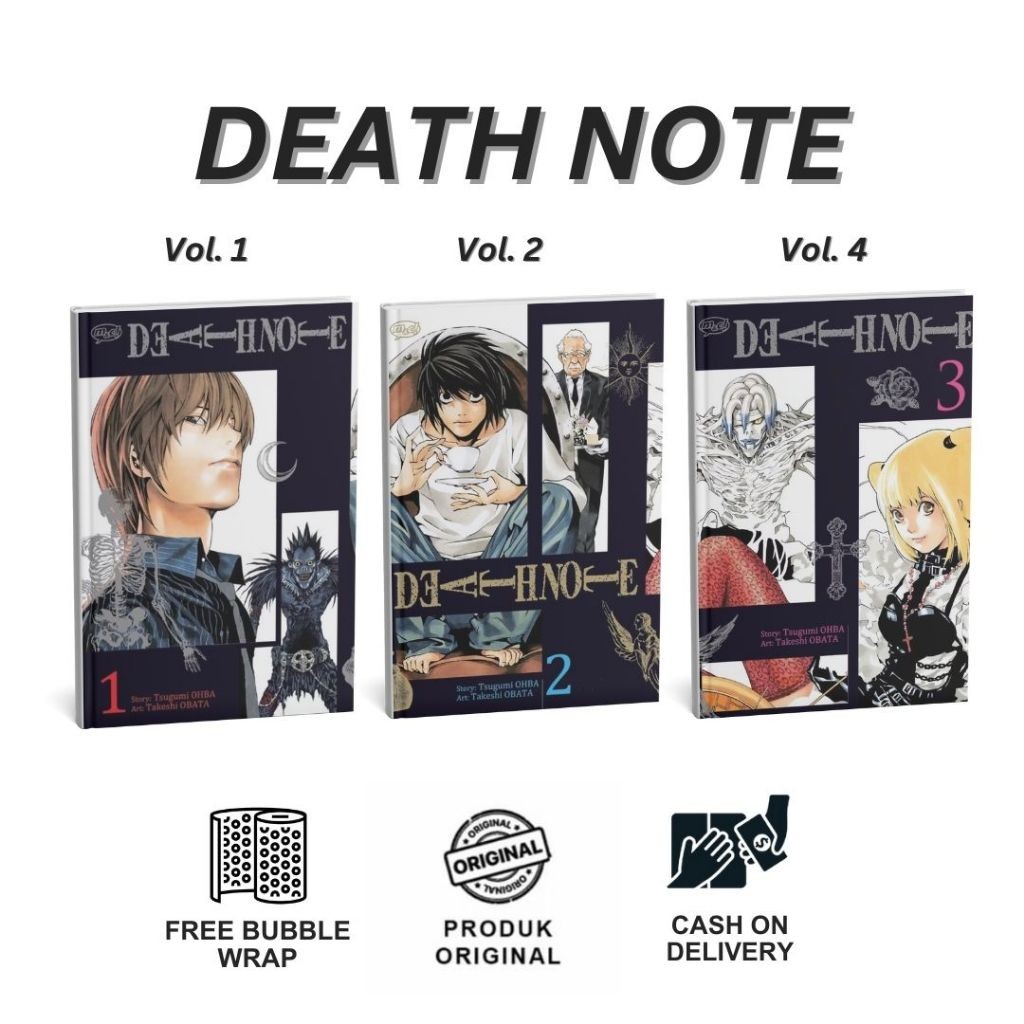 Jual Death Note New Edition Vol.1, 2, dan 3 Karya Ohba Tsugumi/Obata Takeshi (M&C!) | Shopee ...