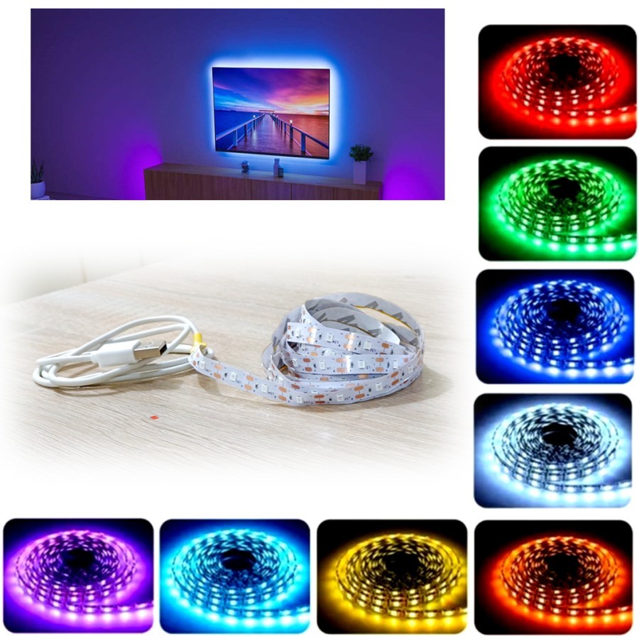 Jual Lampu Hias USB LED STRIP 5V 2835 Tinggal Colok 2 meter 1 meter ...