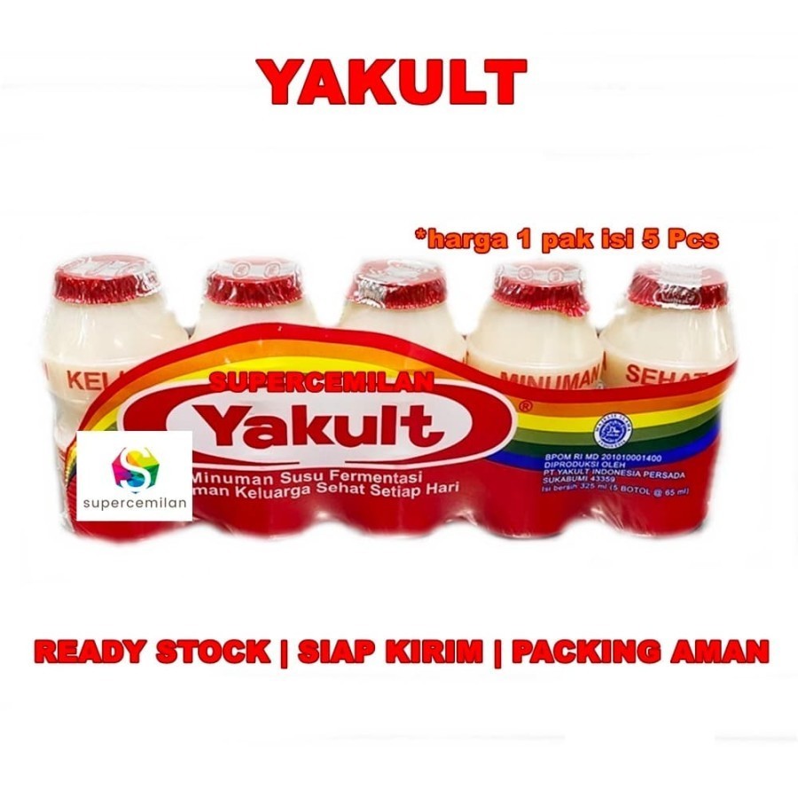 Jual Per Pack Yakult Minuman Susu Fermentasi Probiotik (isi 5 pcs ...