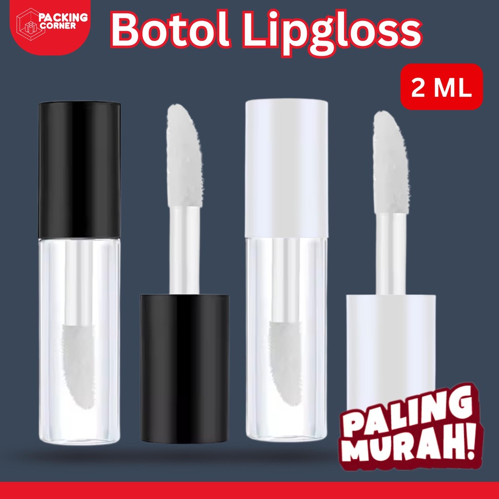 Jual Botol Lipgloss 2ML 2 ML Hitam Putih Lip Gloss Cream Tint Blush On ...