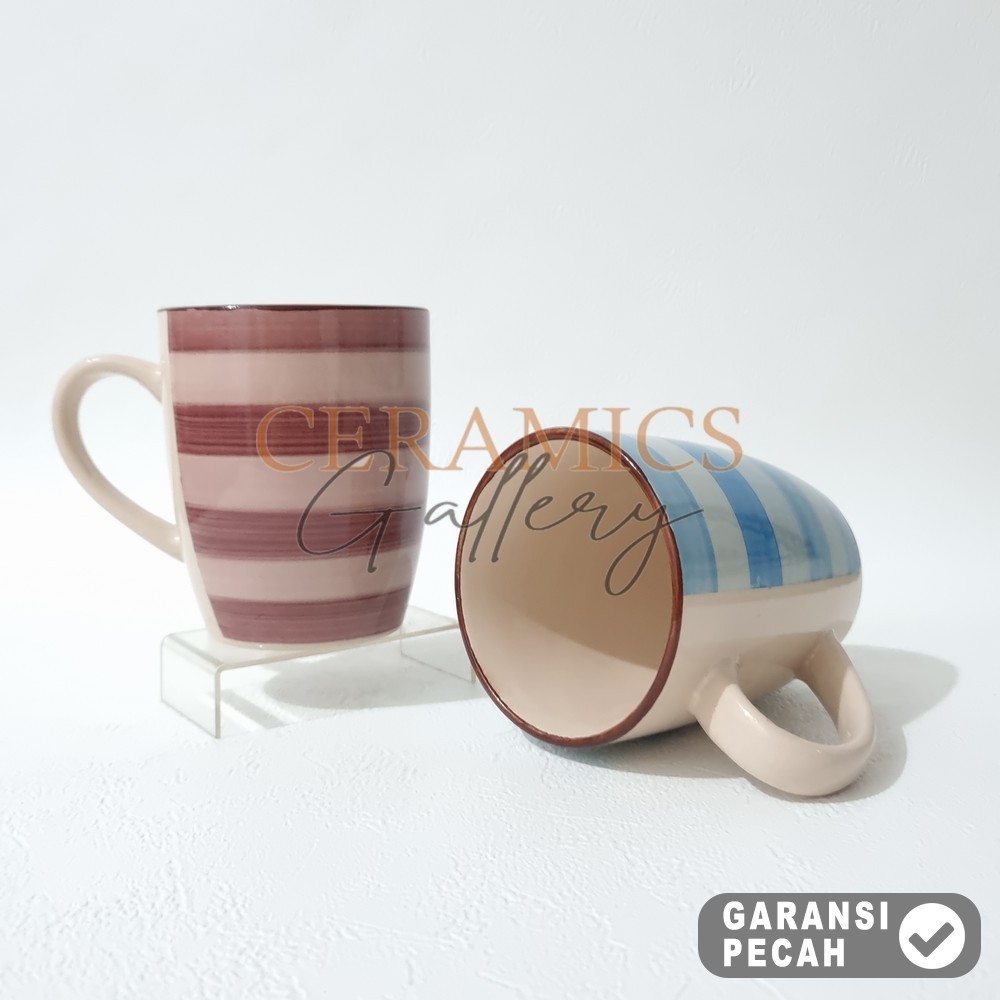Jual HOMECO 1pcs Mug Stoneware 14oz Tosca Ungu Hain Painted Series ...