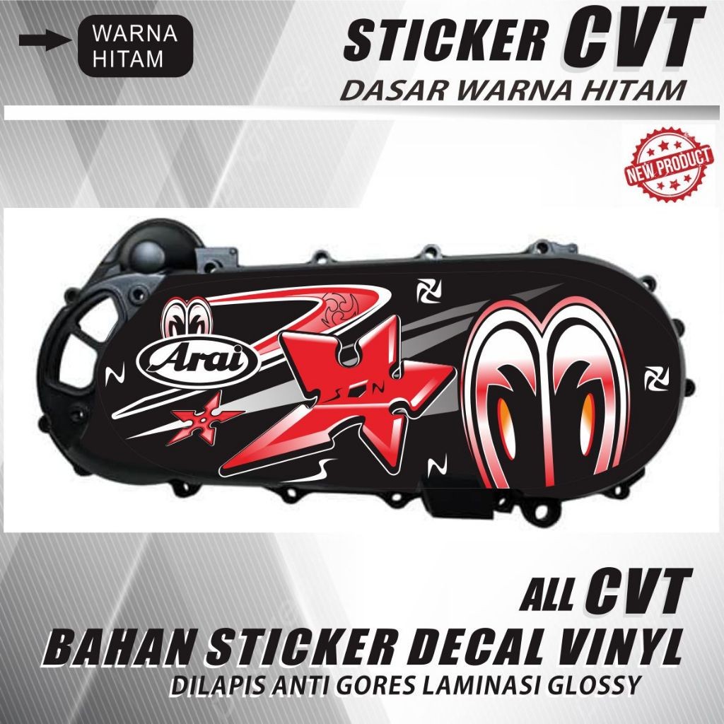 Jual COD- NEW MOTIF / STIKER BAX CVT / STIKER MOTIF ARAI BAK CVT STIKER ...