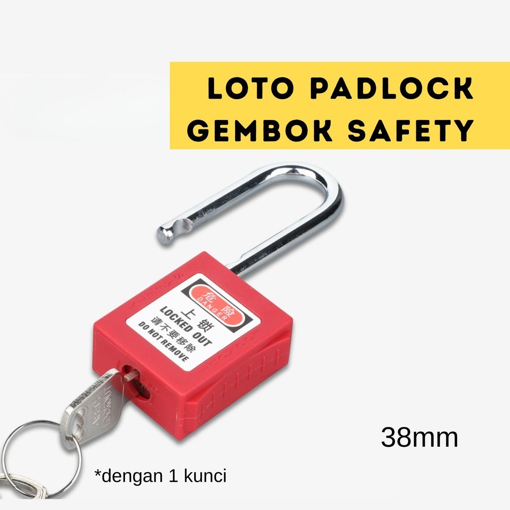 Jual 38mm Loto Padlock Gembok Safety Equipment Dengan 1 Kunci BR124 ...