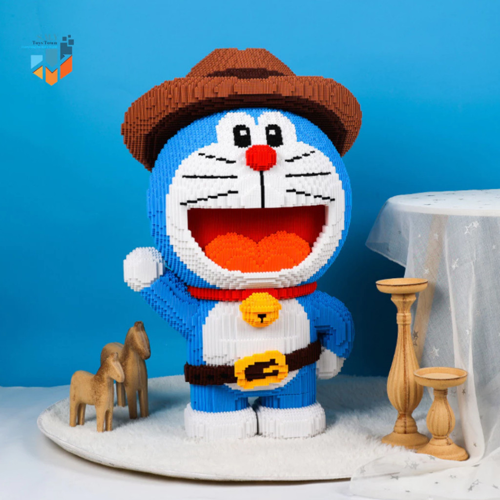 Jual SMY Toystown Nano Blocks Big Cowboy Doraemon Series 3D Model ...
