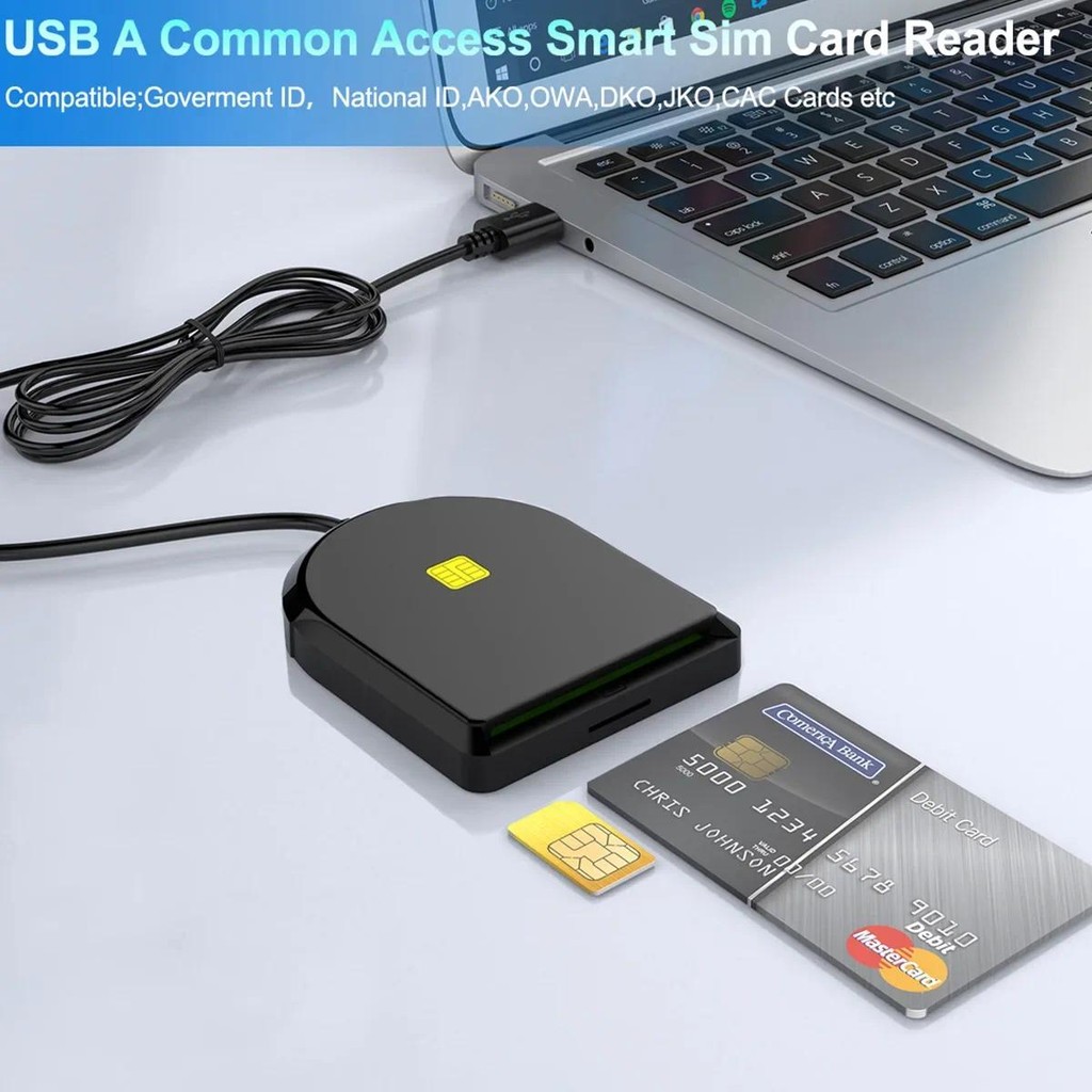 Jual Half round USB SIM Smart Card Reader For Bank Card IC/ID EMV SD TF ...