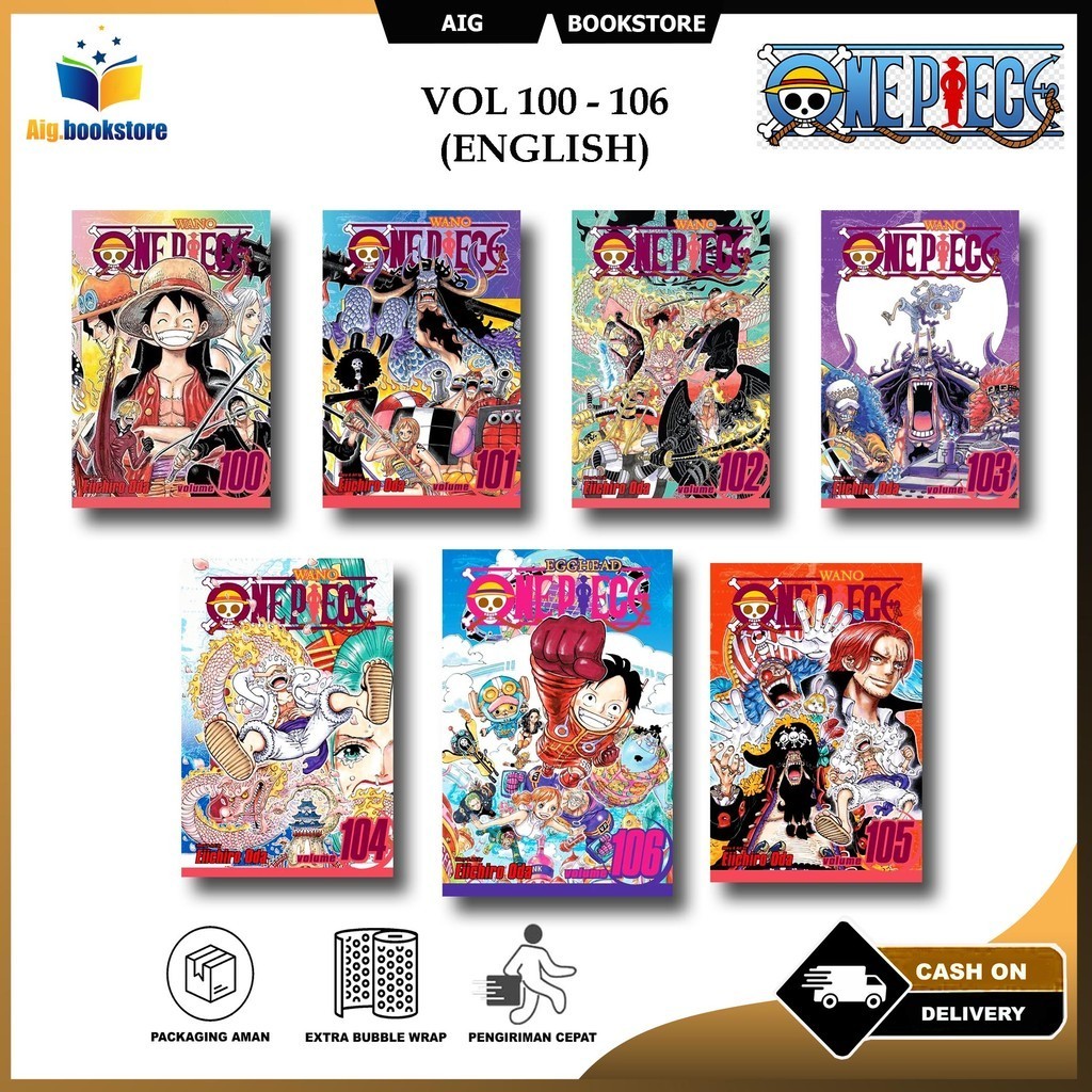 Jual Manga One Piece Vol. 100-106 - Eiichiro Oda (English) | Shopee ...