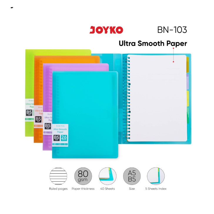 Jual MAP BINDER Note A5 JOYKO A5 Warna Polos Office BN-103 | Shopee ...
