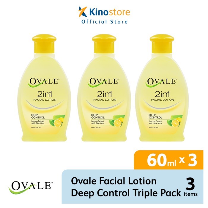 Jual Ovale Facial Lotion Deep Control 60ml Triple Pack | Shopee Indonesia