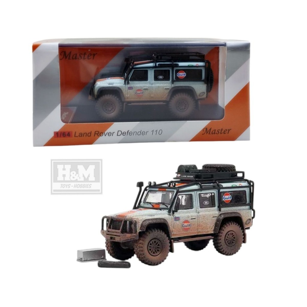 Jual Master 1/64 Land Rover Defender 110 4x4 (Gulf Blue) Dirty Version ...