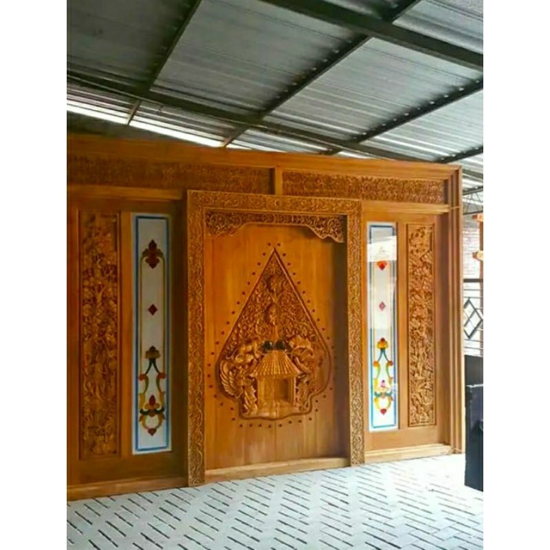 Jual Pintu Gebyok Minimalis Ukiran Wayang, Pintu Gebyok Minimalis ...