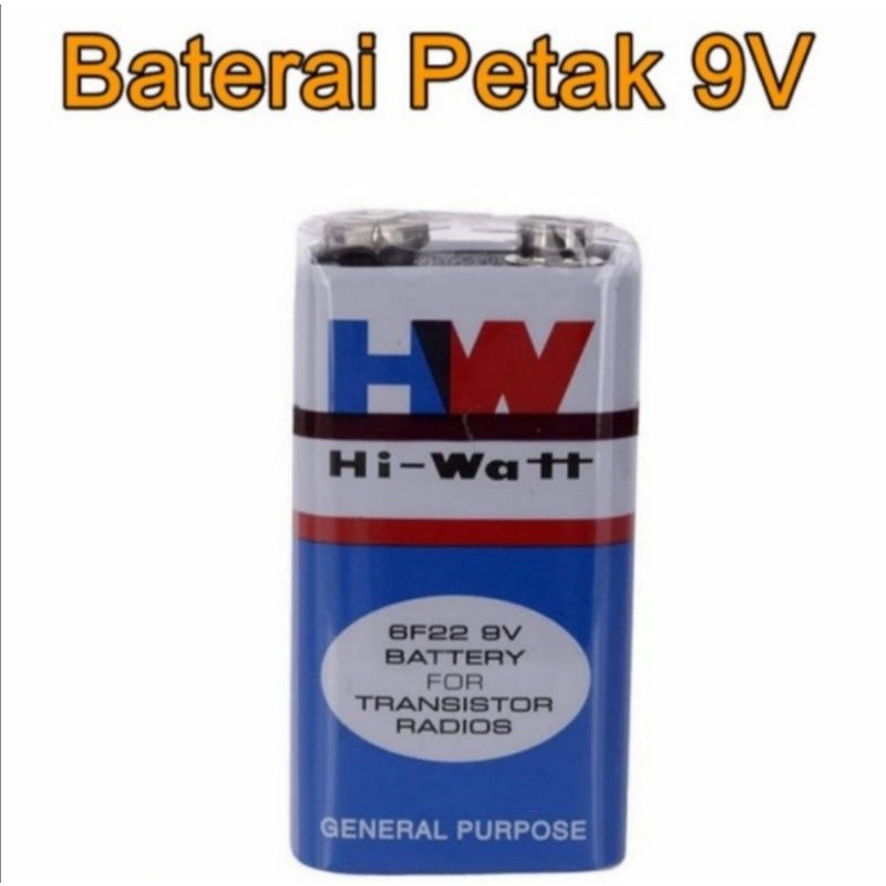 Jual IDJ Baterai petak 9 Volt batre baterai segi empat petak | Shopee ...