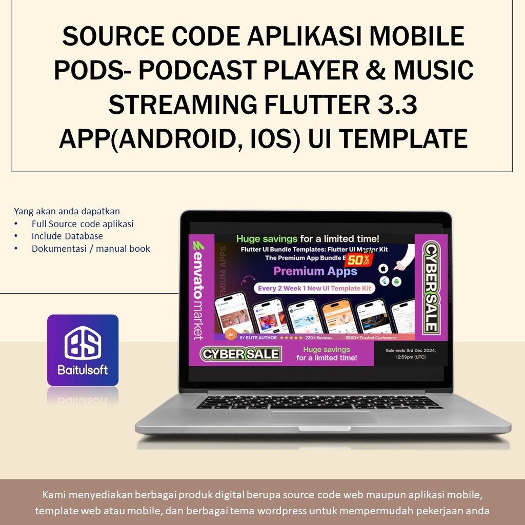 Jual SOURCE CODE APLIKASI MOBILE PODS- PODCAST PLAYER & MUSIC STREAMING FLUTTER 3.3 APP(ANDROID ...