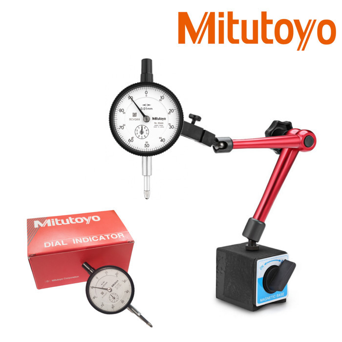 Jual Paket Dial Indicator MITUTOYO 2046A+ Magnetic Base Flexible Besar ...