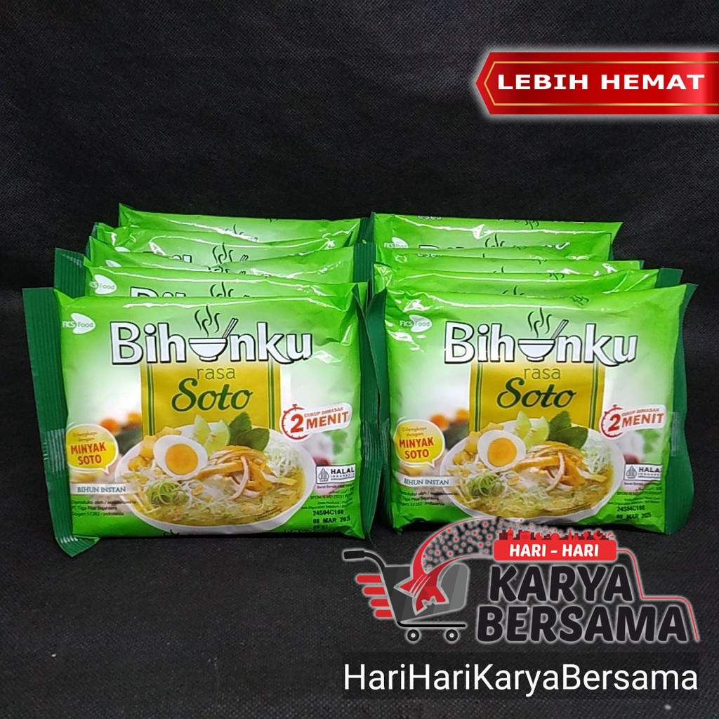 Jual BIHUNKU MIE INSTANT RASA SOTO SPESIAL PACK 10'S X 55GR | Shopee ...