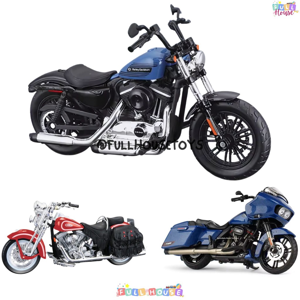 Jual DIECAST MOTOR HARLEY DAVIDSON 1:18 H-D CUSTOM LICENSED KOLEKSI ...