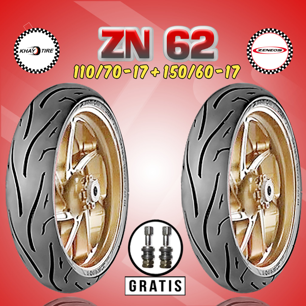 Jual Paket Ban Motor Sport - Supermoto ZENEOS ZN62 110/70-17 + 150/60-17 Tubeless | Shopee Indonesia