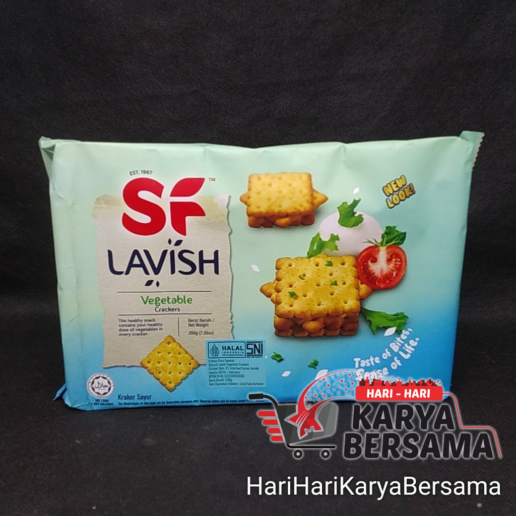 Jual MAKANAN RINGAN SHOON FATT BISKUIT LEVISH VEGETABLE CRACKERS 200GR ...