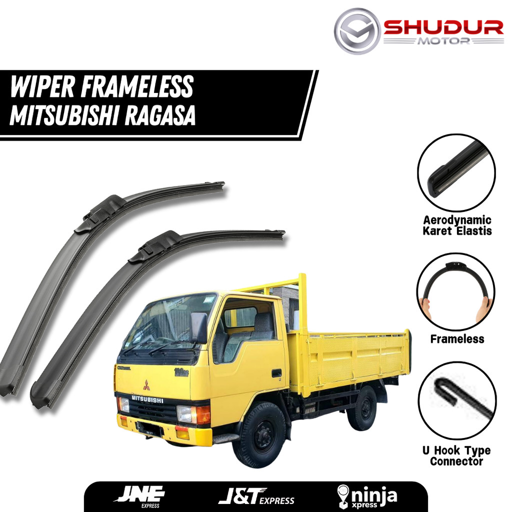 Jual Wiper Mobil Mitsubishi Truk Ragasa Frameless 1 Set Kiri dan Kanan ...