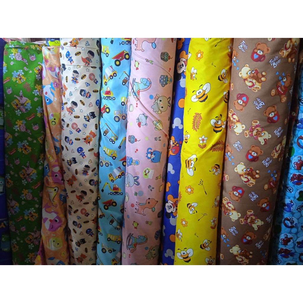 Jual kain bahan katun polymicro karakter (50cm) | Shopee Indonesia