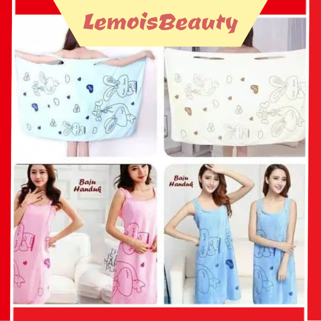 Jual LemoisBeauty- Baju Handuk Mandi Karakter Wearable Towel Kimono ...