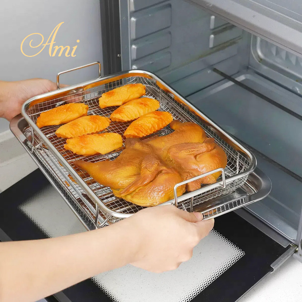 Jual Stainless Steel Tebal Tray Peniris Minyak Dengan Nampan / Oven ...