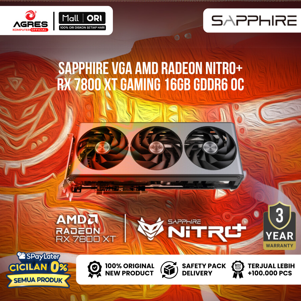 Jual SAPPHIRE VGA AMD RADEON NITRO+ RX 7800 XT GAMING 16GB GDDR6 OC 3Y ...