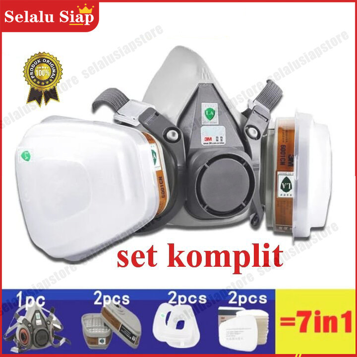 Jual 7PCS/SET Masker Gas Respirator Industrial Mask Anti Virus Debu ...