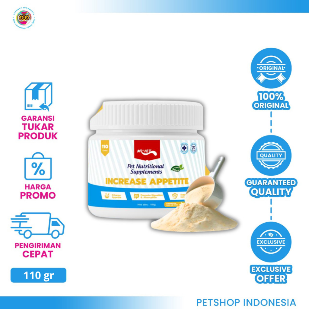 Jual MR.VET Appetite Booster Plus – Suplemen Penambah Nafsu Makan Hewan ...