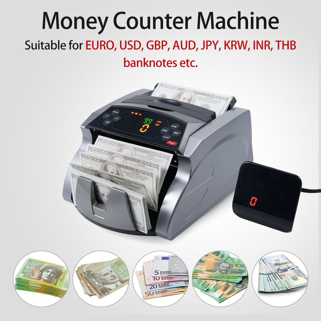 Jual Money Counter Machine Counterfeit Bill Detector with UV MG IR ...