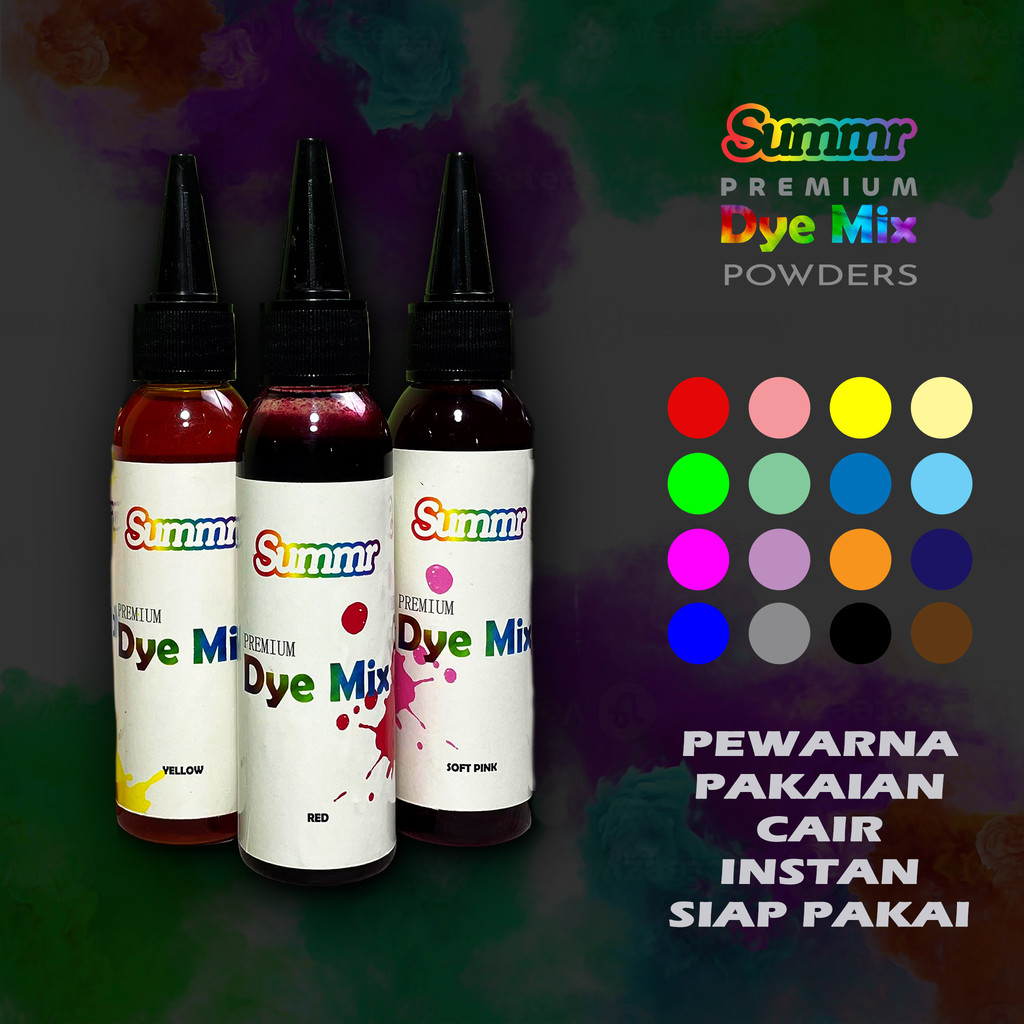 Jual Pewarna Pakaian Cair Permanen Siap Pakai By Summr (Pewarna Tie Dye ...