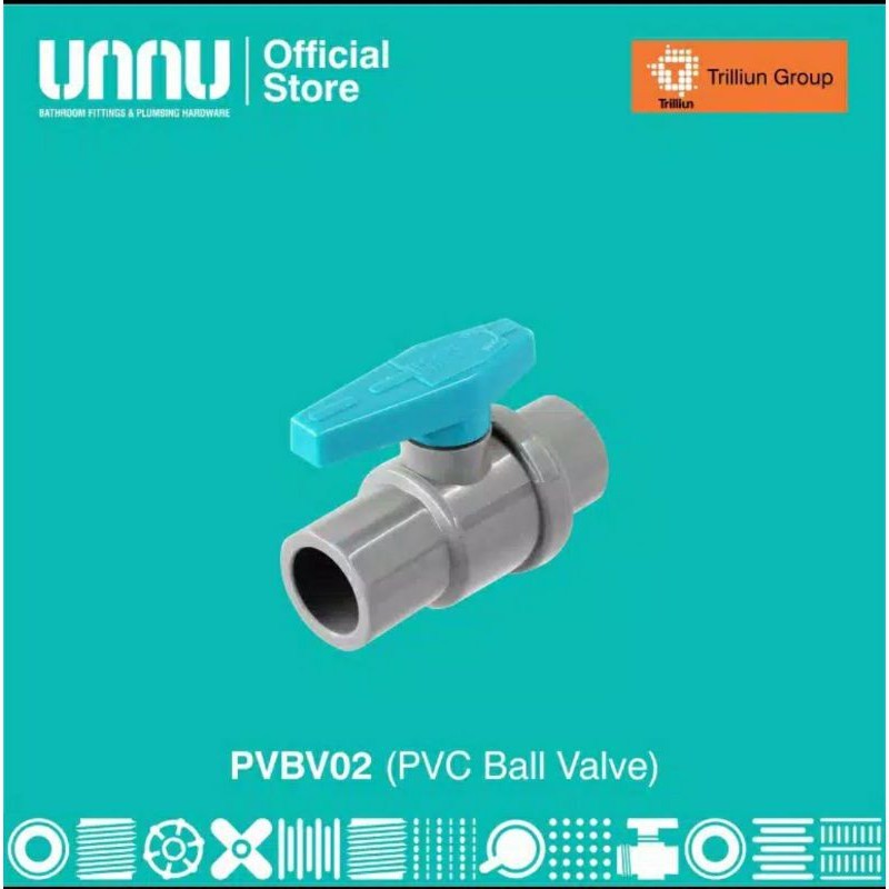 Jual STOP KRAN AIR KERAN KRAN BALL VALVE uPVC PVC unnu (PVBV02) UKURAN ...