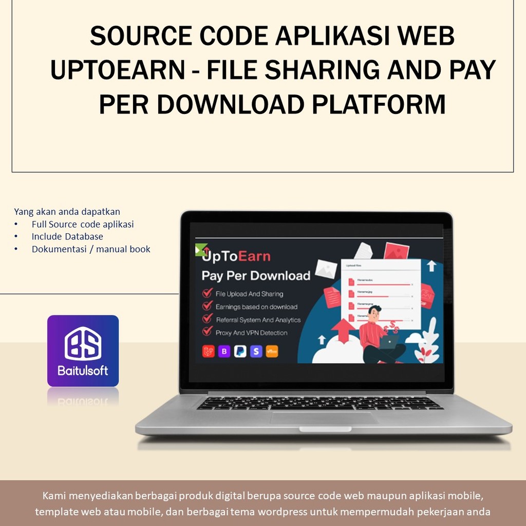 Jual SOURCE CODE APLIKASI WEB UPTOEARN - FILE SHARING AND PAY PER ...