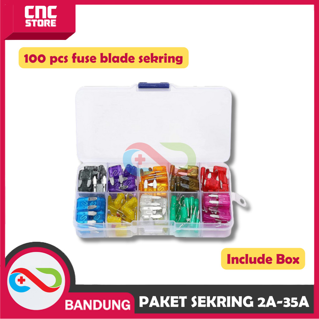 Jual PAKET SEKRING 2A-35A UNTUK MOTOR MOBIL 100PCS PLUS BOX | Shopee ...