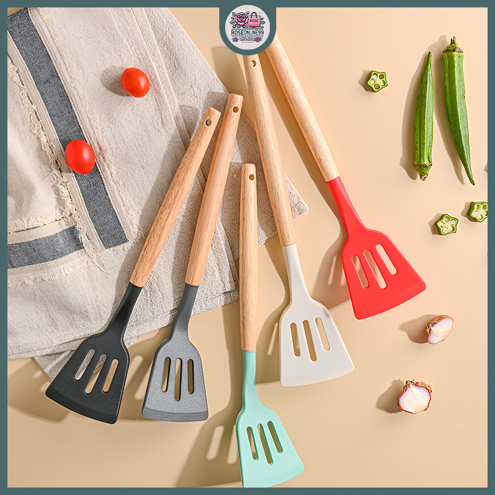 Jual RO Spatula Slotted Turner Lubang Silikon Alat Masak Sutil Sodet ...