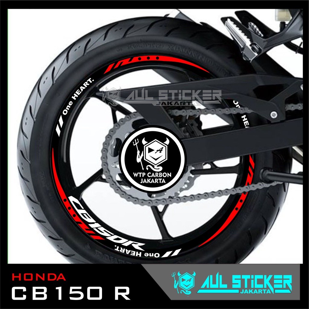 Jual sticker velg honda CB 150 R custom NEW DESIGN ONE HEART | Shopee ...