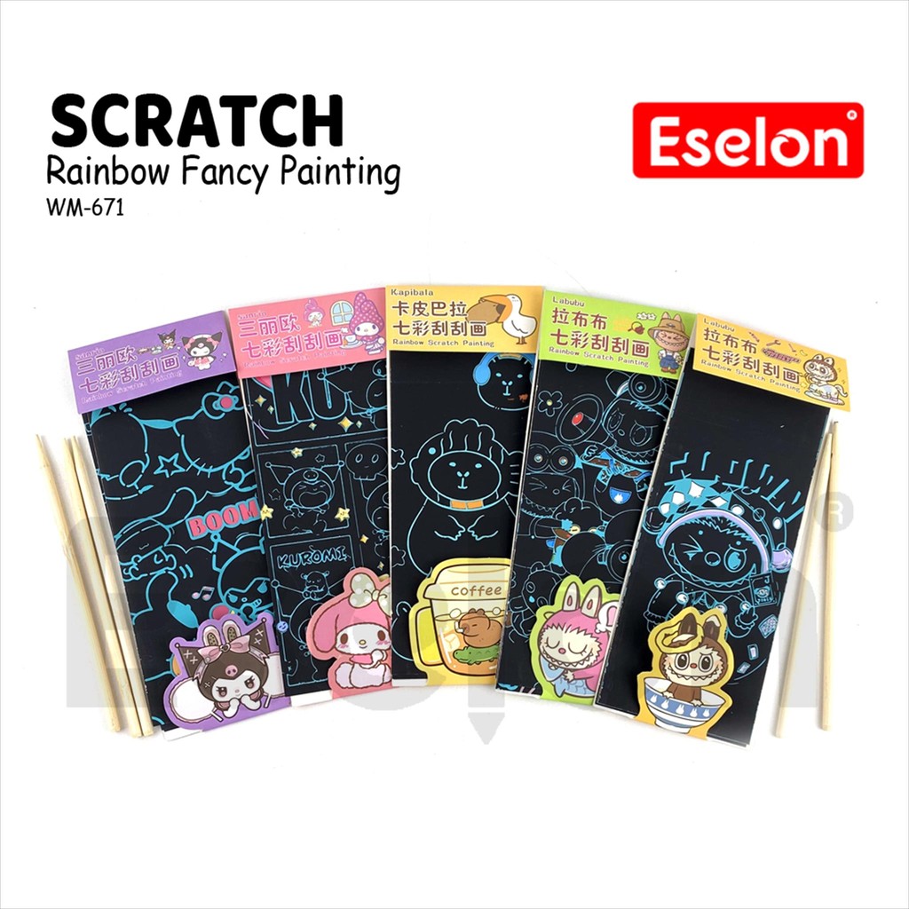 Jual Mainan Gosok Scratch Book 671 Rainbow / Paper Scratch Note ...