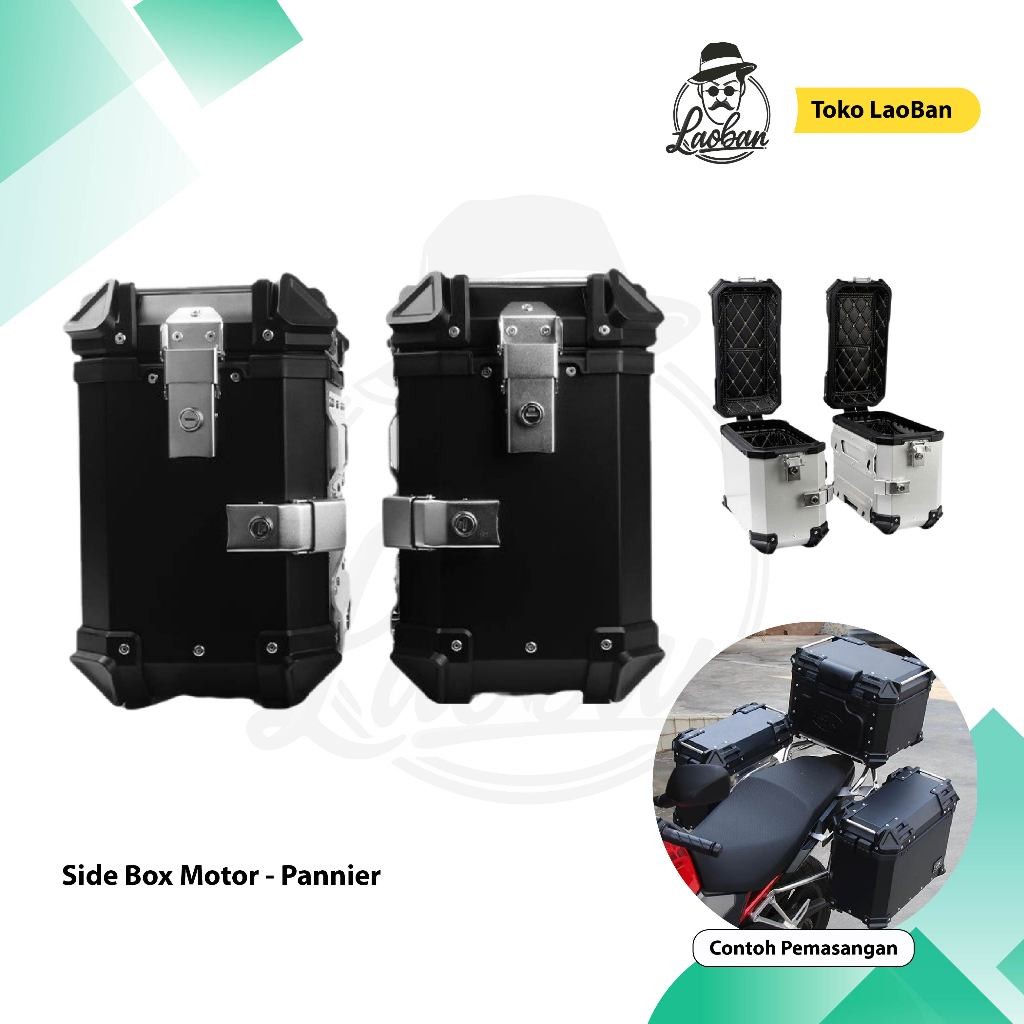 Jual Side Box Motor Aluminium Pannier - Box Samping Motor | Shopee ...