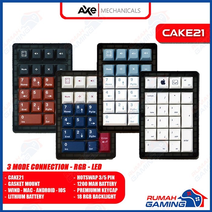 Jual AXE MECHANICALS - Teamwolf - Cake21 - 3 Mode - 21 Keys - Rgb ...