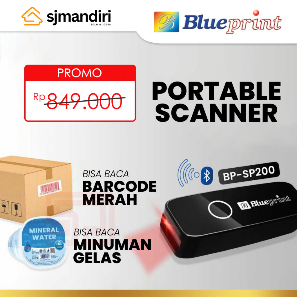 Jual SW MALL Scanner Blueprint SP200 Scanner Mini Barcode Portabel 2D USB Bluetooth Pembaca Scan ...
