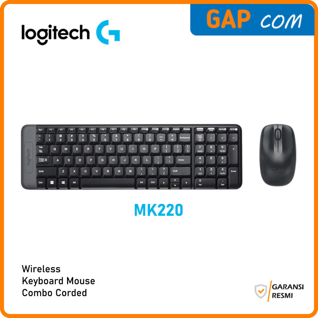 Jual Logitech MK220 Wireless Keyboard Mouse Combo | Shopee Indonesia